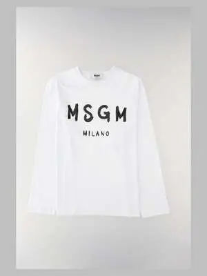 MSGM Cotton T-shirt For - White