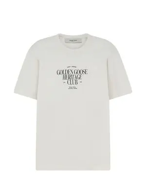 GOLDEN GOOSE Journey Regular Fit Gauze Cotton T-shirt - Heritagewh