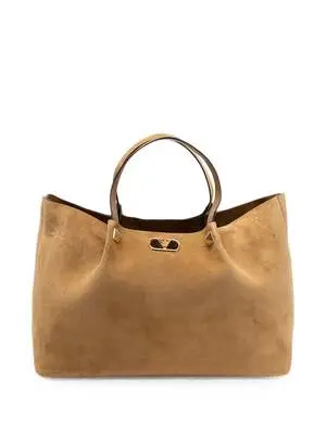 Valentino Garavani Vlogo Signature Large Tote Handbag - Havanabeig