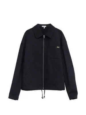 Loewe Zip Front Jacket With Patch Pocket - Darknavy