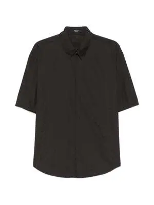 Gucci Zip-front Short-sleeve Shirt - Darkgrey