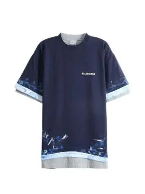 Balenciaga Layered T-shirt - Navy