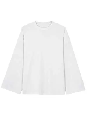 THE FRANKIE SHOP Rio Crewneck T-shirt In 100% Organic Cotton - White