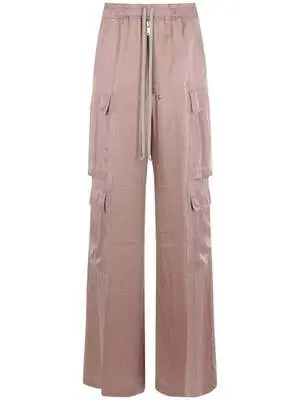Rick Owens Belas Cargo Pants With Elastic Waistband, Drawstring & Wide-leg Silhouette