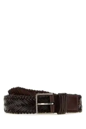 THE ROW Fisherman Belt - Darkbrownans