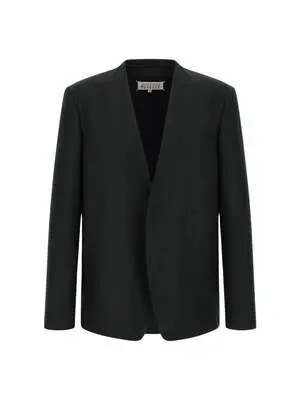 MAISON MARGIELA Collarless Tailored Jacket - Black