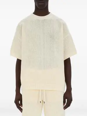 Amiri Crochet Mini Mesh T-shirt For