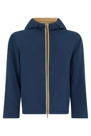 K-WAY Claude Hooded Zipper Jacket For - Blue