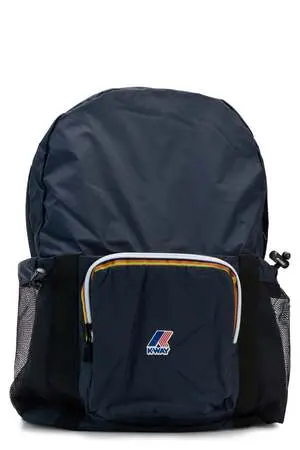 K-WAY Le Vrai 4.0 Michel Backpack With Adjustable Straps And Top Zip Closure - Blue