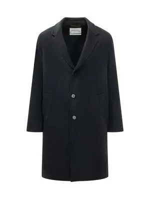 AMARANTO Mid-length Overcoat - Navy