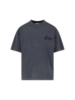 Off-White Vintage-style Cotton Mini Tee - Black