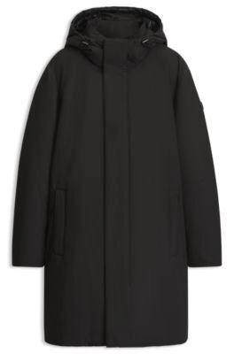 BOSS Hooded Down Jacket In Water-repellent Fabric