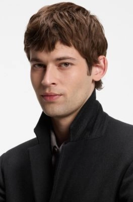 BOSS Slim-fit Coat In A Wool Blend