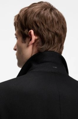 BOSS Slim-fit Coat In A Wool Blend