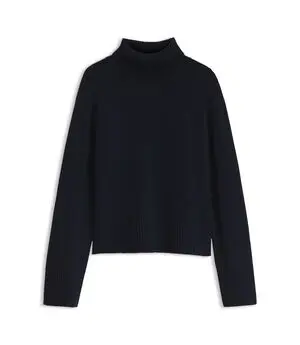 BOSS Relaxed-fit Turtleneck Sweater In Cashmere With Raglan Sleeves - Dark Blue