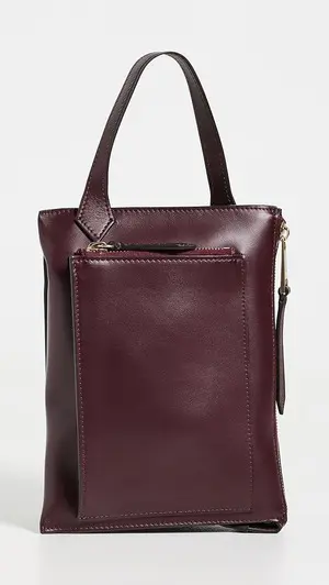 TWP Leather Accordion Clutch