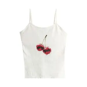 WILLY CHAVARRIA Cherry Cholita Tank Tops 'masa - Cream