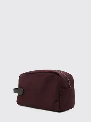 Emporio Armani Utility Nylon Beauty Case With Eagle Logo And Handle - Brown