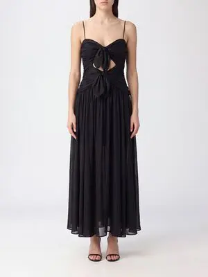 Zimmermann Off-the-shoulder Cut-out Pure Silk Midi Evening Dress - Black