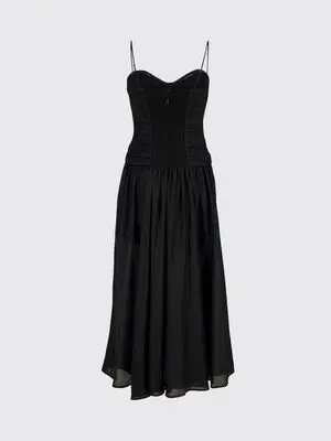 Zimmermann Off-the-shoulder Cut-out Pure Silk Midi Evening Dress - Black