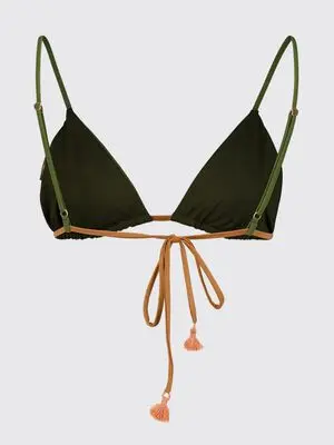 Johanna Ortiz Embroidered Recycled Polyamide Triangle Bikini Top