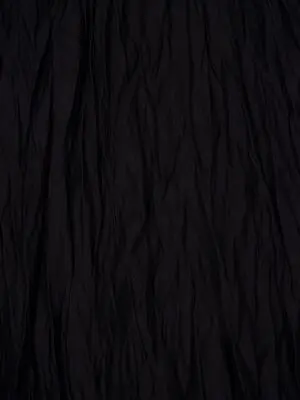 Johanna Ortiz Crinkled-effect Linen And Cotton-blend Knit Midi Dress - Black