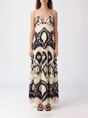 Johanna Ortiz Tropical Print Cotton Maxi Dress With High Elasticated Waist