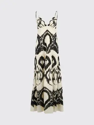 Johanna Ortiz Tropical Print Cotton Maxi Dress With High Elasticated Waist