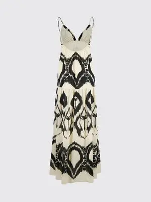 Johanna Ortiz Tropical Print Cotton Maxi Dress With High Elasticated Waist
