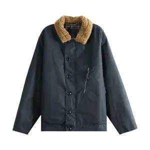 Barbour Macklow Wax Jacket 'navy - Tan