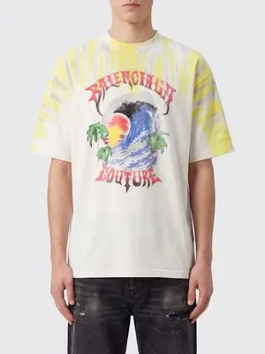 Balenciaga Cotton T-shirt With Graphic Print And Dropped Shoulders - White