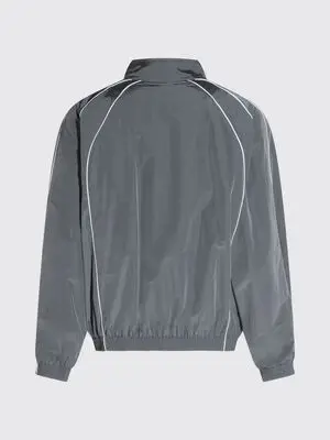Balenciaga Relaxed Fit Cotton-blend Zip-up Sweatshirt With A High Neck - Grey