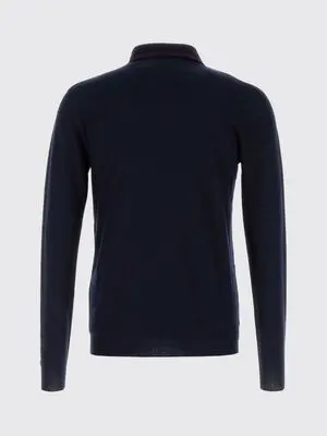 Balenciaga Long-sleeved Pure Wool Polo With Contrast Trim