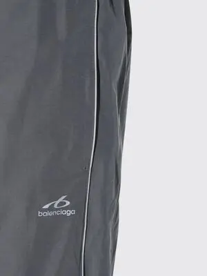Balenciaga Cotton-blend Jogging Trousers With An Elasticated Waist And Logo - Grey