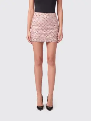 Philipp Plein Rhinestone And Bead-embellished Satin Pencil Mini Skirt - Pink