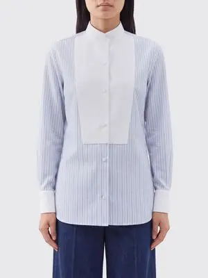 TOM FORD Striped Cotton Slim Fit Shirt With Mandarin Collar - Blue