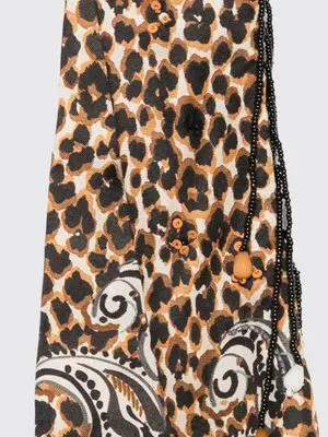 Etro Paisley And Animalier Print Pure Silk Bandeau Scarf - Black