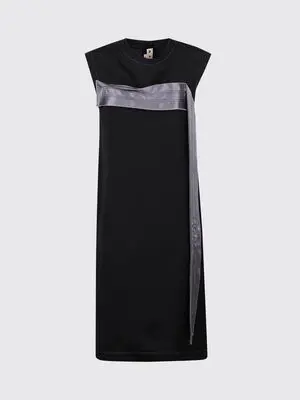Marni Sleeveless Mini Sheath Dress In Viscose And Silk With Satin Bands