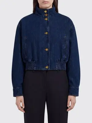 JIL SANDER Cropped Relaxed Fit Cotton Bomber Jacket