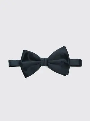Brioni Butterfly Bow Tie In Pure Silk For Ceremonies And Formal Events Navy