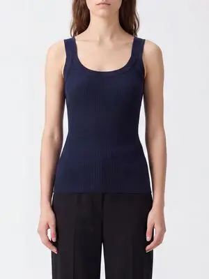 Elisabetta Franchi Slim Fit Ribbed Jersey Off-the-shoulder Top - Blue