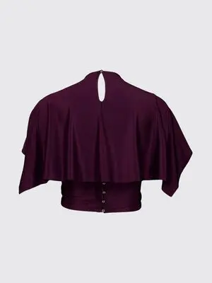 Rabanne Cropped V-neck Top In Jersey With A Slim Fit