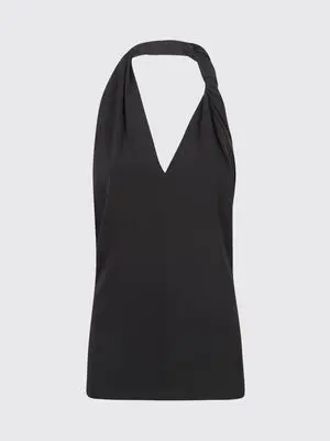TOTEME Twisted Halter Neck Top In Stretch Viscose With A Slim Fit