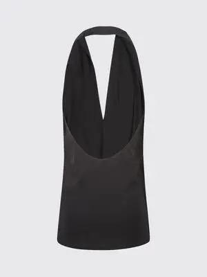 TOTEME Twisted Halter Neck Top In Stretch Viscose With A Slim Fit