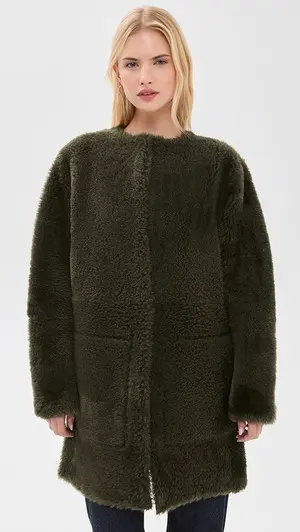 Vince Reversible Shearling Car Coat