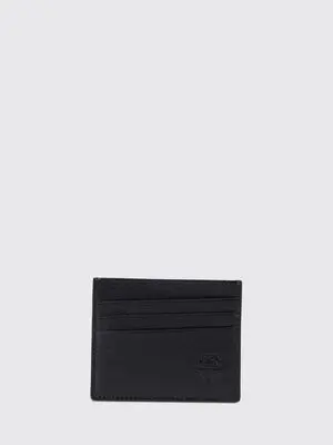 Brunello Cucinelli Flat Calfskin Leather Card Holder With Embossed Logo - Black