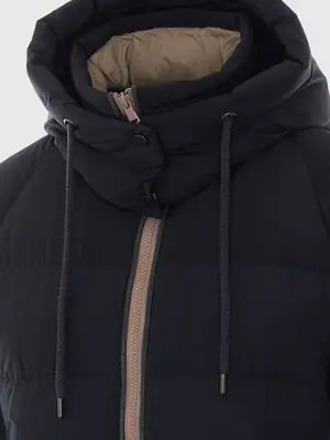 Brunello Cucinelli Short Quilted Nylon Puffer Jacket With Hood And Zip