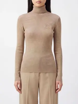 Max Mara Ribbed Wool Slim Fit Turtleneck Jumper - Camel