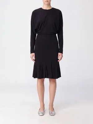 Jacquemus La Robe Losange Long-sleeved Mini Dress In Jersey - Black