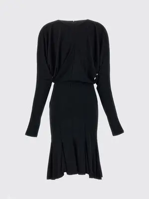 Jacquemus La Robe Losange Long-sleeved Mini Dress In Jersey - Black